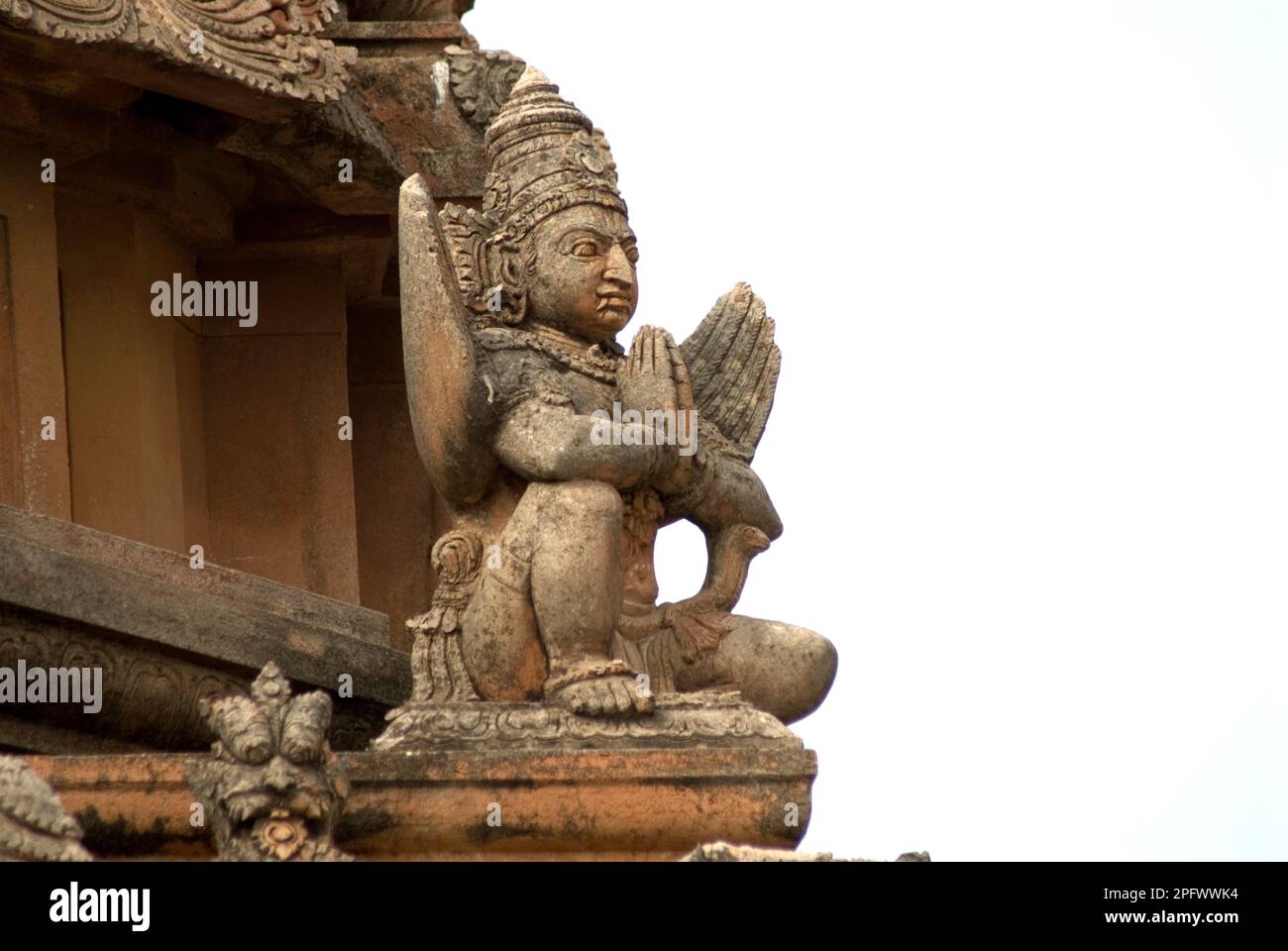 Garuda on Krishna Temples pinnacle at Hampi state karnataka India Stock ...