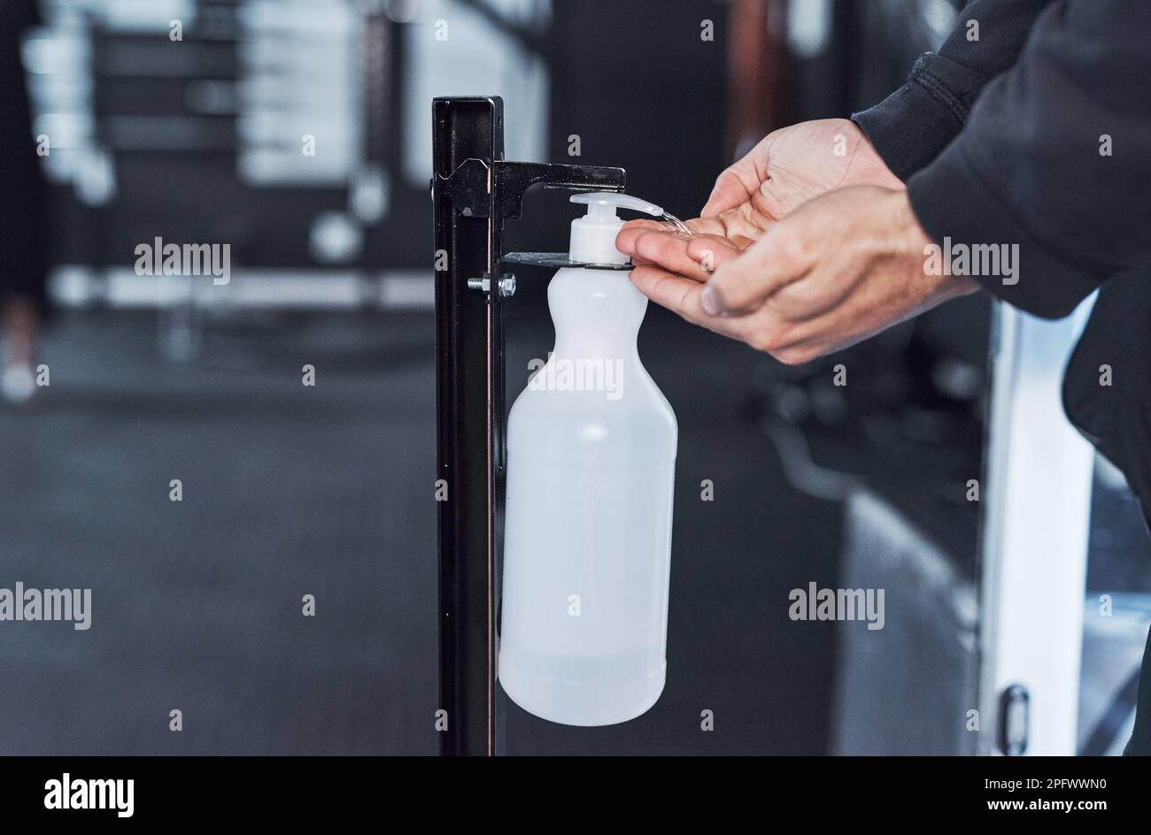 Sanitise to keep yourself and everyone else safe. Closeup shot of an ...