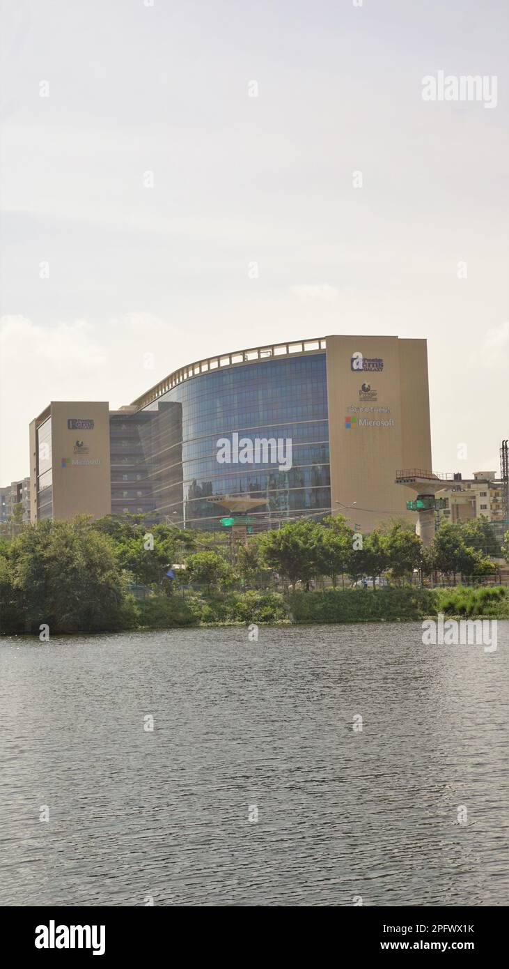 Bangalore,Karnataka,India-September 18 2022: Cityscape with Iblur Lake ...
