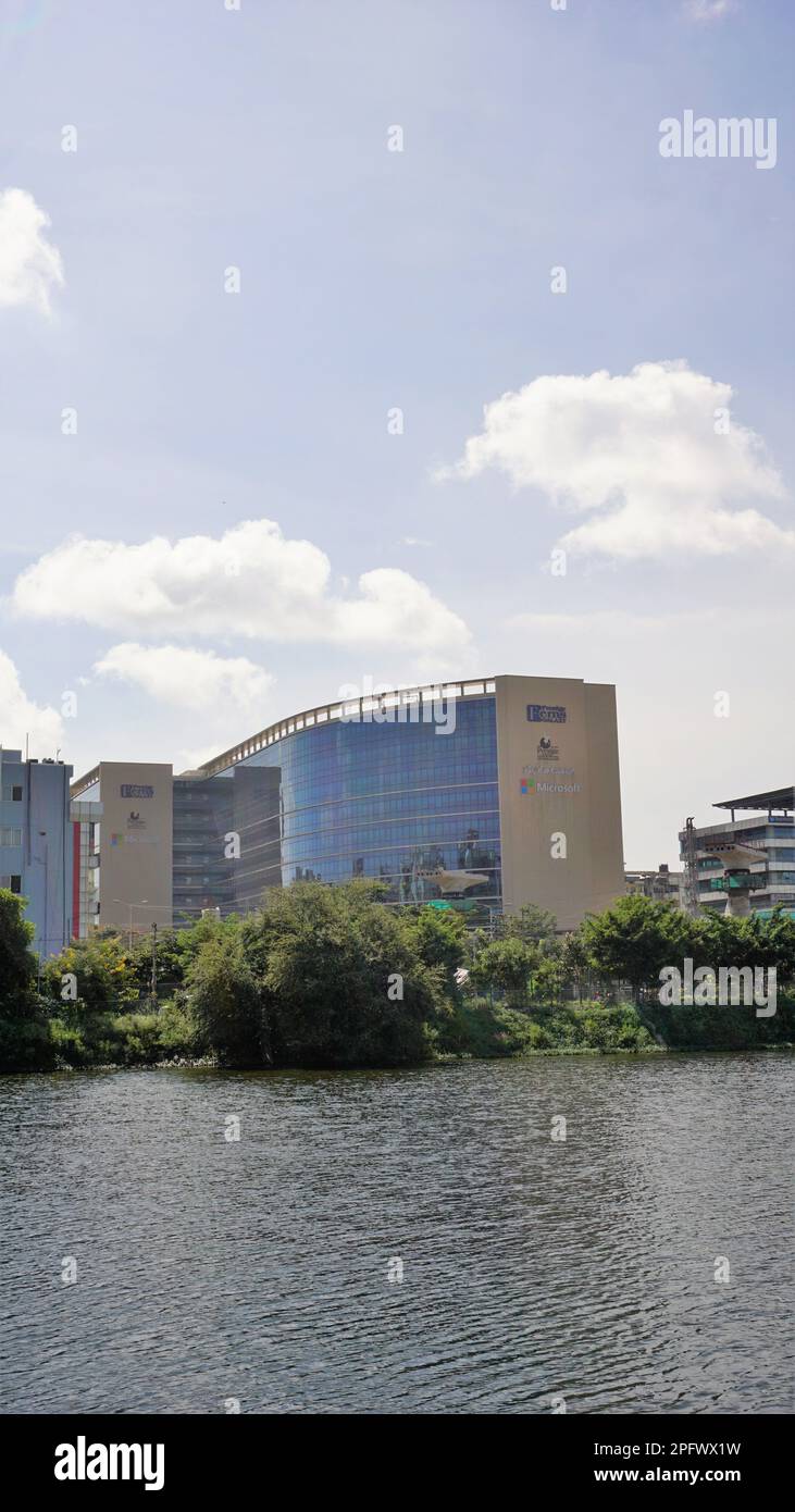 Bangalore,Karnataka,India-September 18 2022: Cityscape with Iblur Lake ...