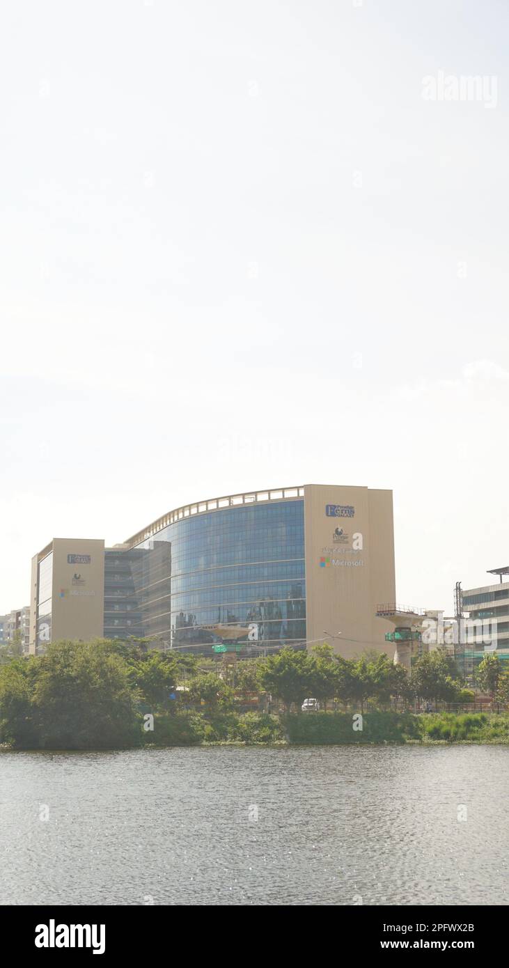 Bangalore,Karnataka,India-September 18 2022: Cityscape with Iblur Lake ...