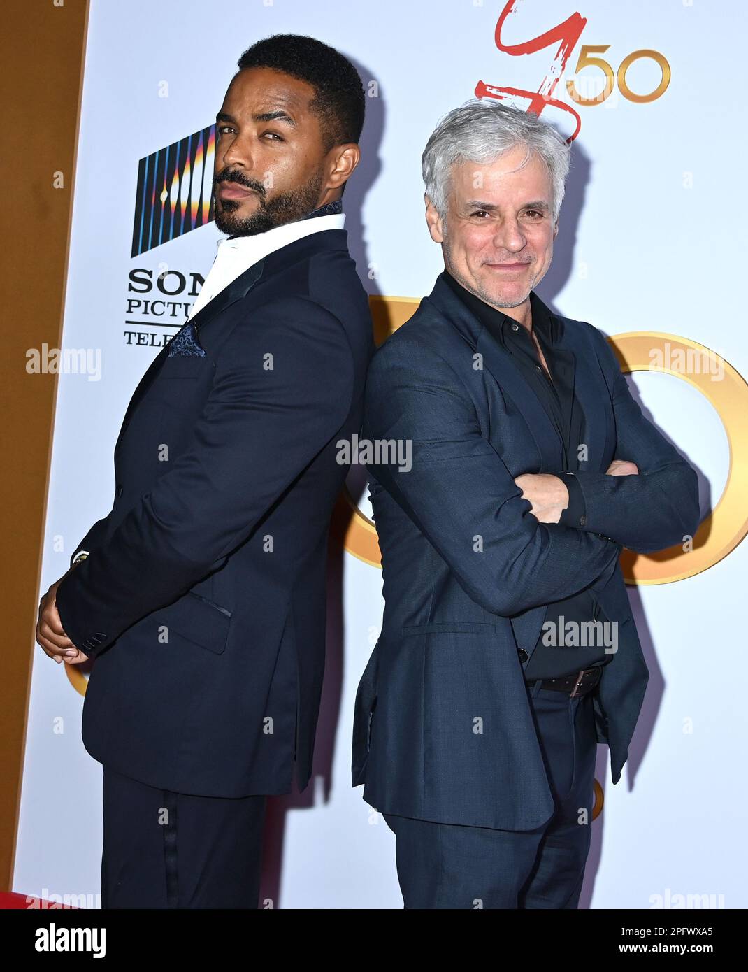 Sean Dominic and Christian LeBlanc arriving at the 50th Anniversary of ...
