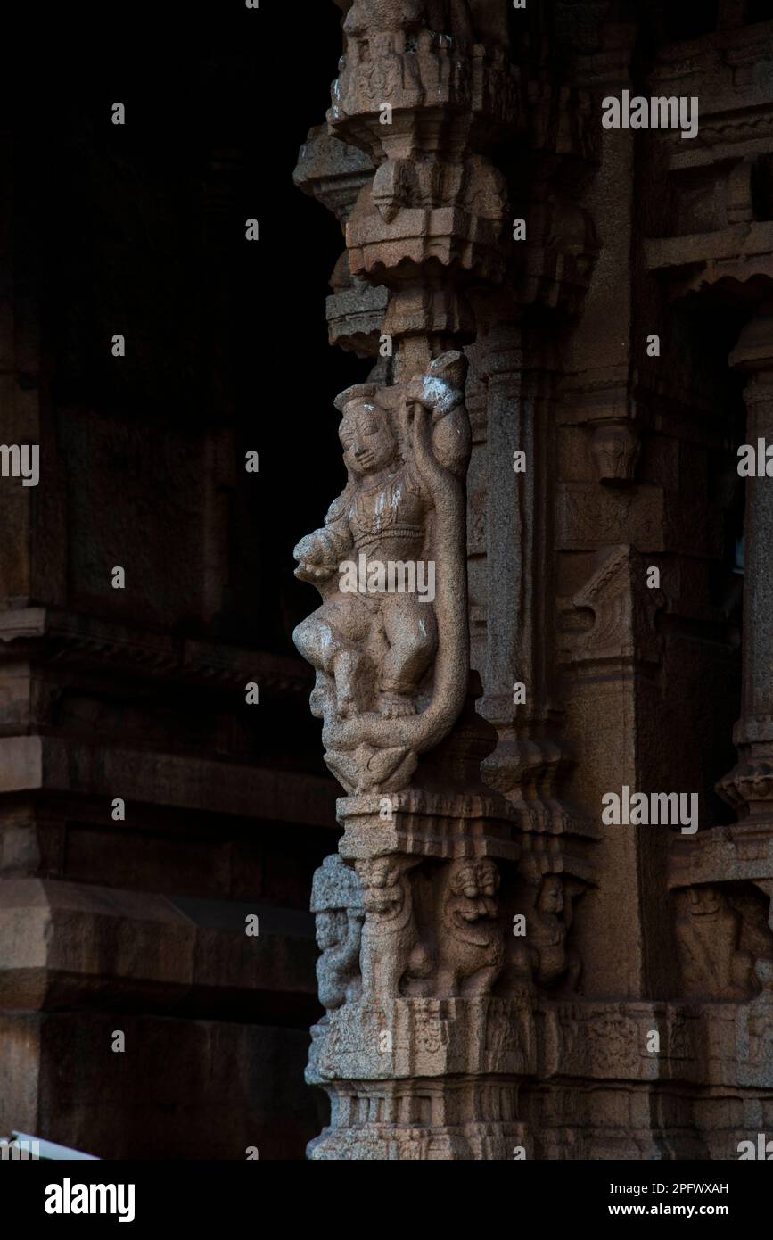 Beautiful sculpture in the Vijaya Vitthala Temple in Hampi. Hampi, the ...
