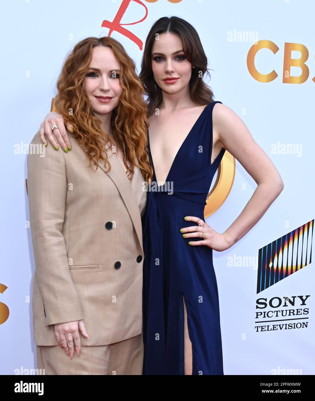 Camryn Grimes and Cait Fairbanks arriving at the 50th Anniversary of The Young and The Restless ...