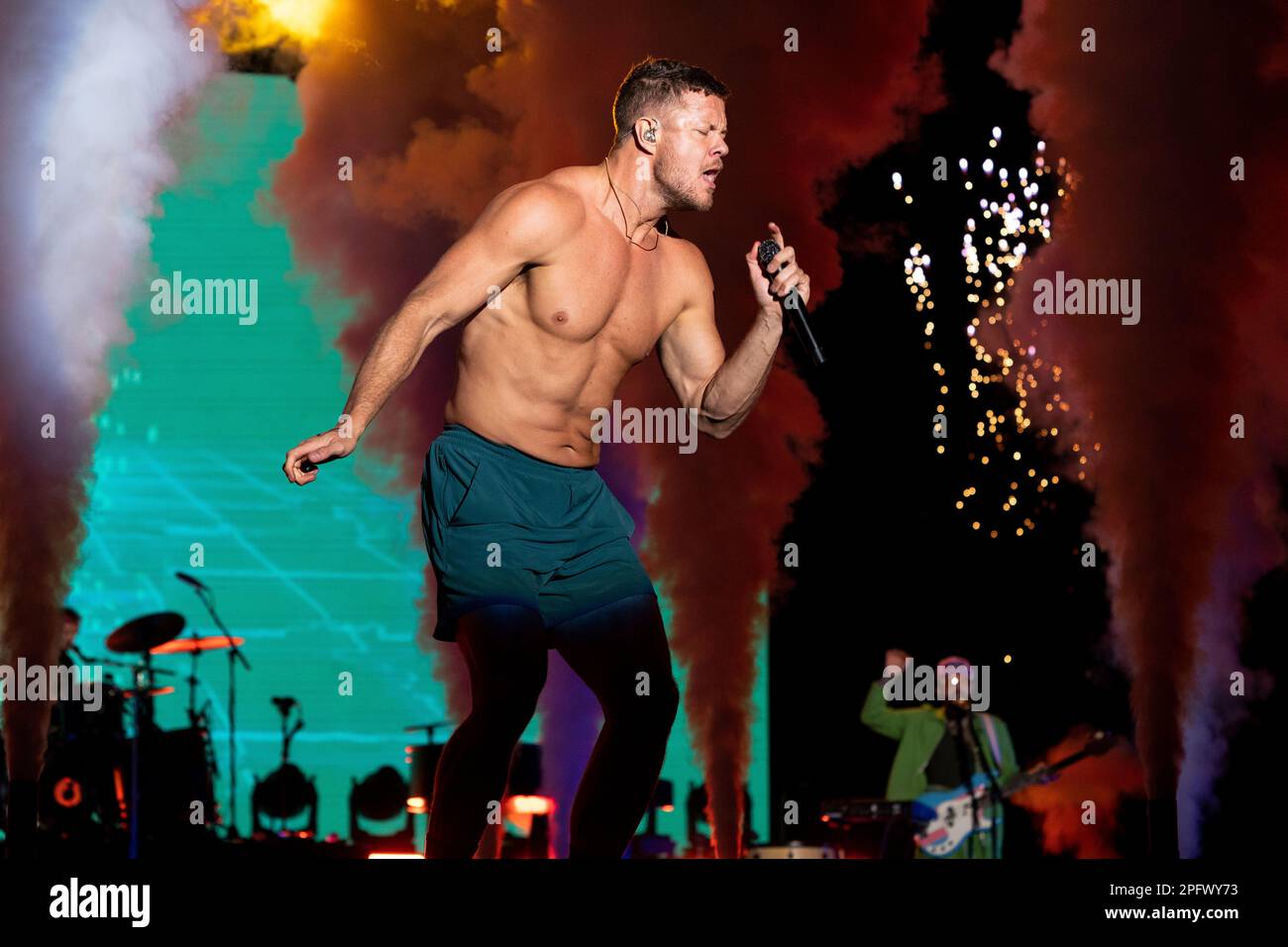 Dan Reynolds of Imagine Dragons performs at the Innings Festival on ...