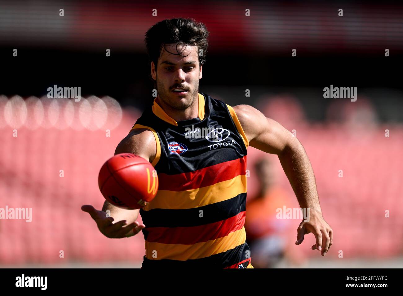 Darcy Fogarty of the Adelaide Crows in action during the AFL Round 1 ...