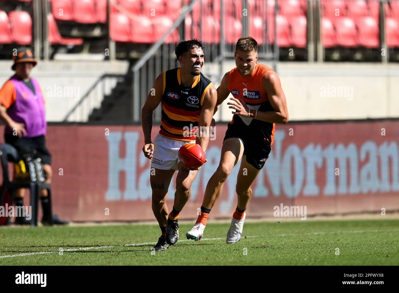 Izak Rankine of the Adelaide Crows in action during the AFL Round 1 ...