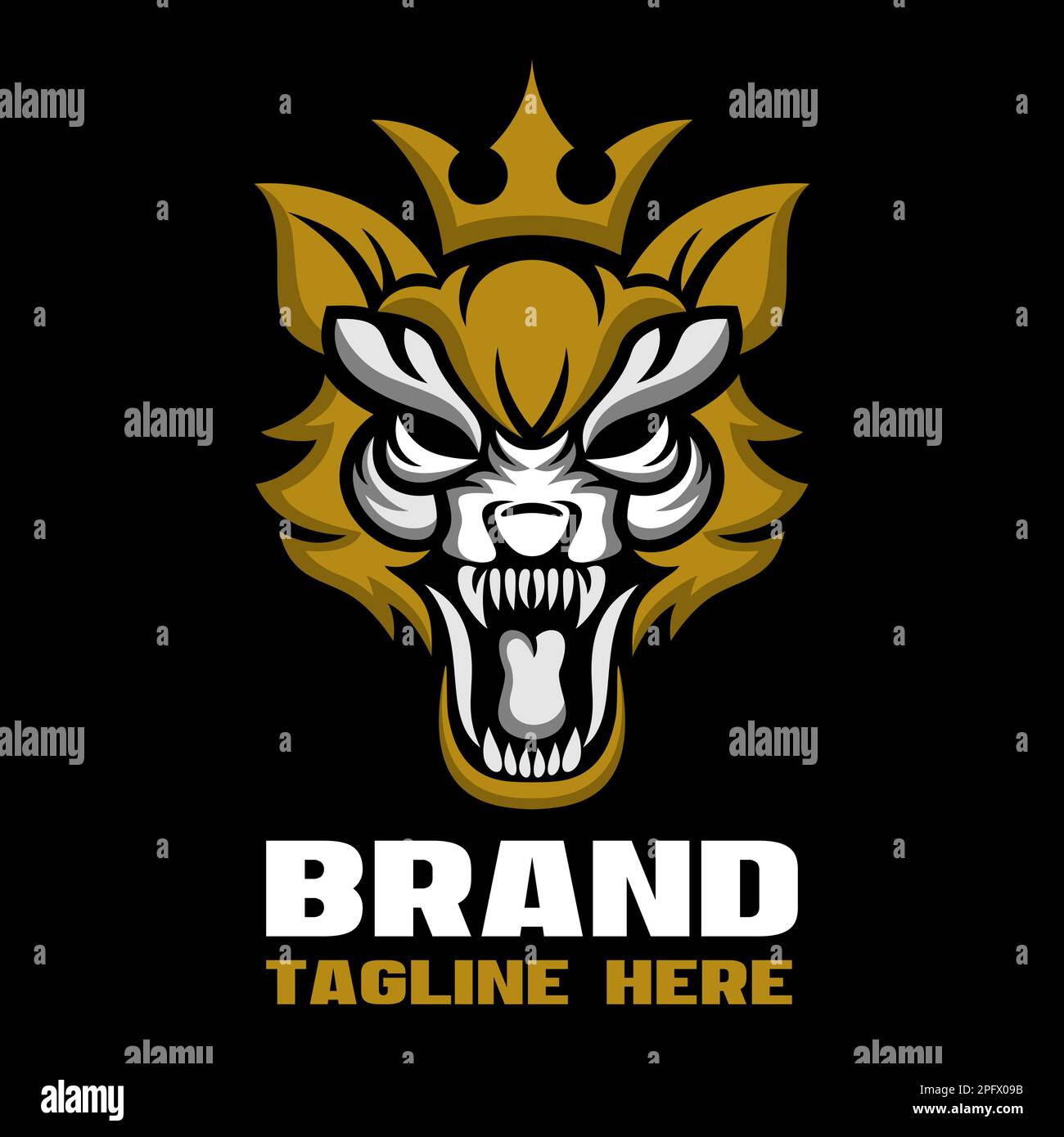 Modern royal wolf logo. Vector illustration Stock Vector Image & Art ...