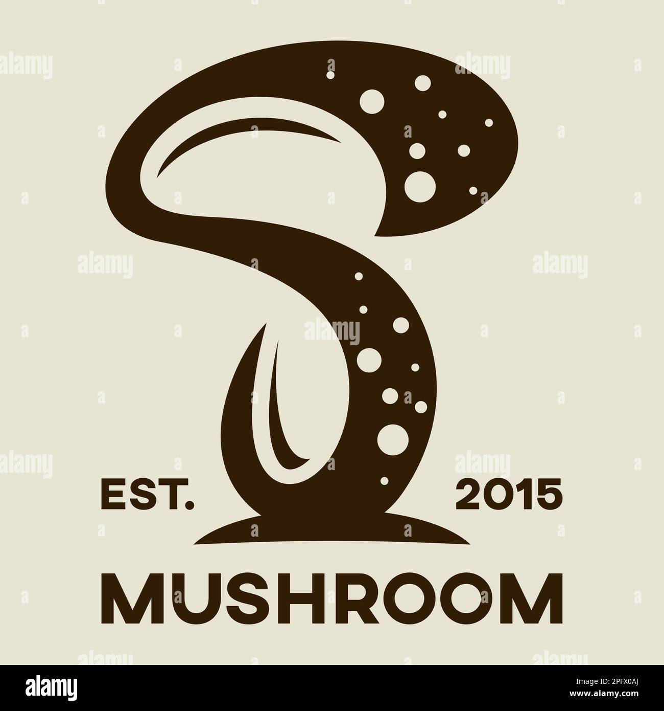 Modern mushroom logo. Vector illustration Stock Vector Image & Art - Alamy
