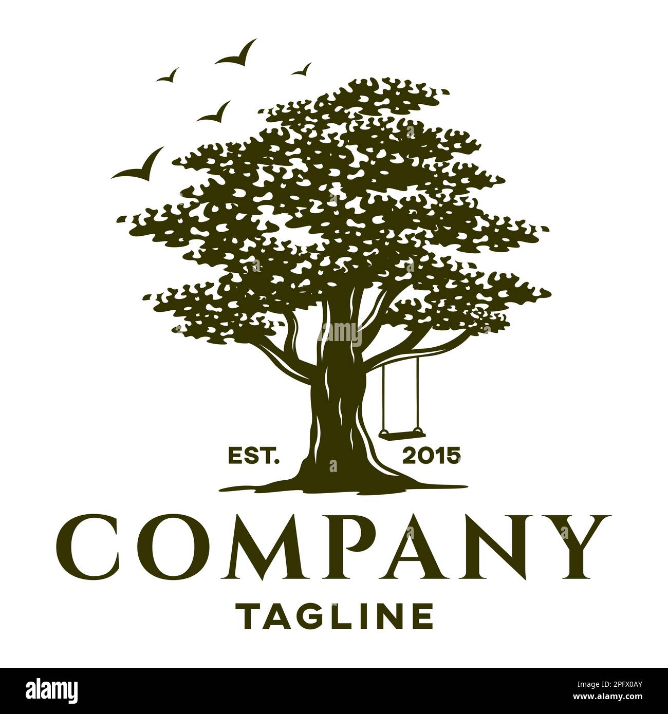 Oak Tree Logo Vector Oak Tree Logo, A Branding & Logo Template By