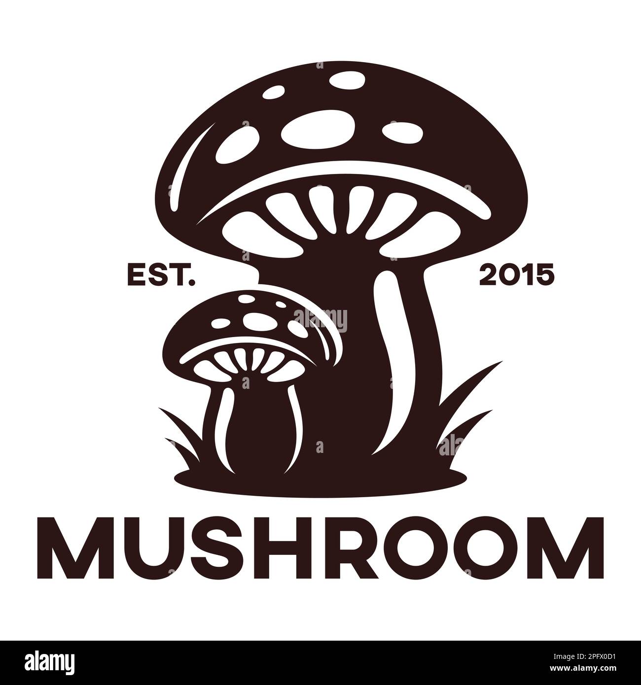 Modern mushroom logo. Vector illustration Stock Vector Image & Art - Alamy