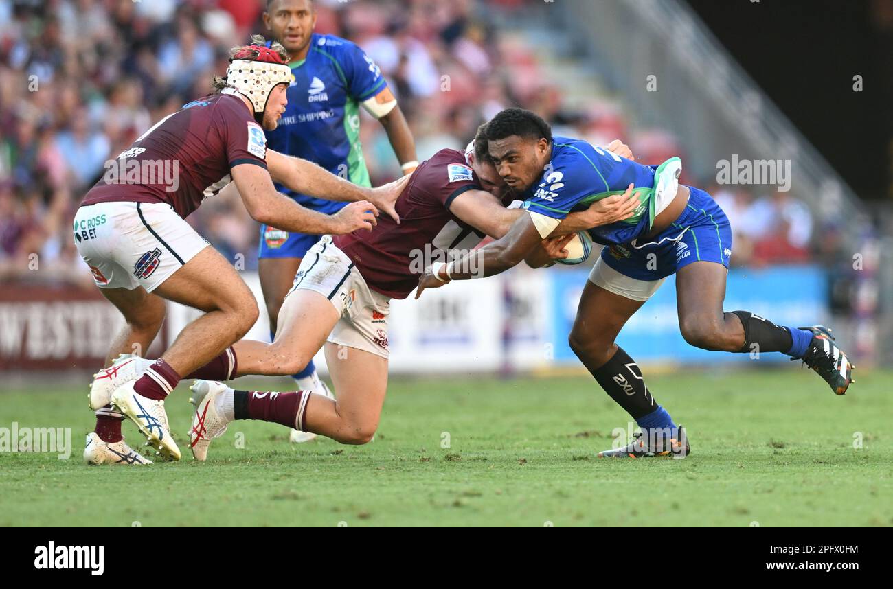 Iosefo Masi (right) of the Fijian Drua in action during the Super Rugby ...