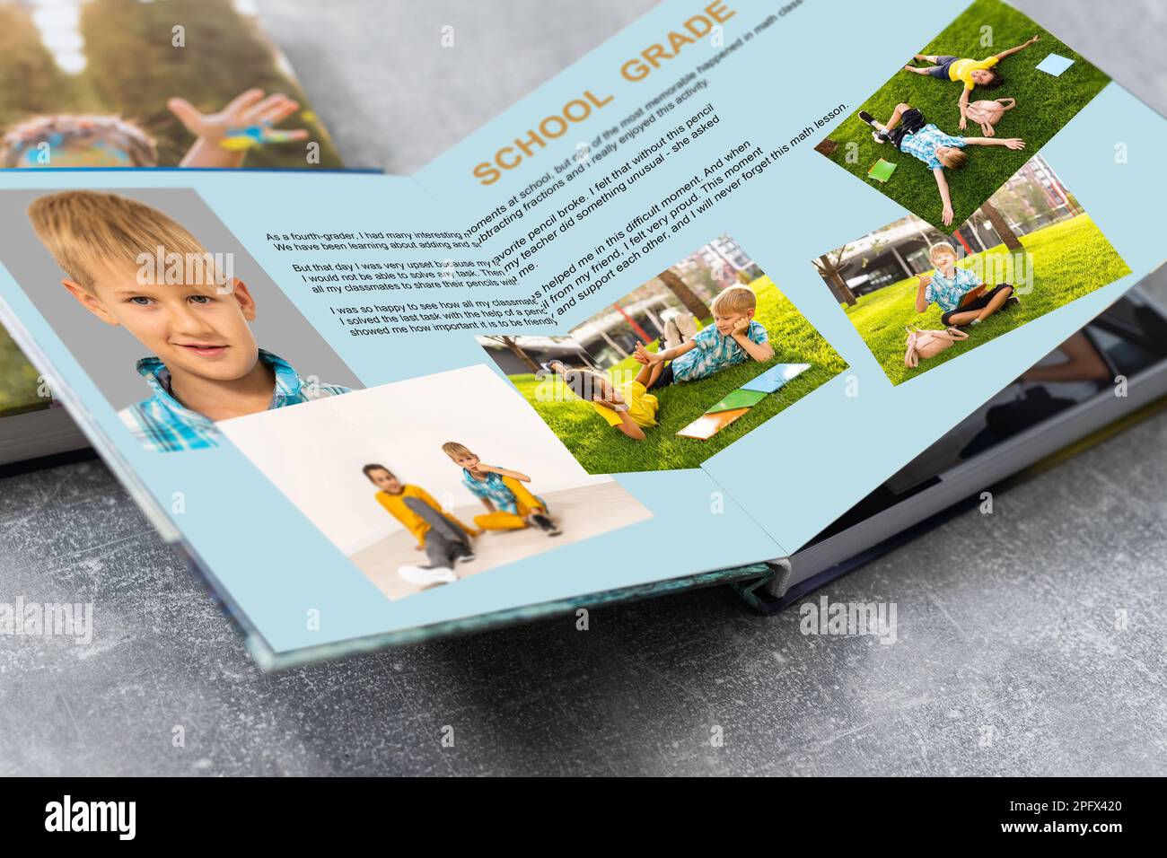 graduation album, photobook, printed photobooks Stock Photo - Alamy