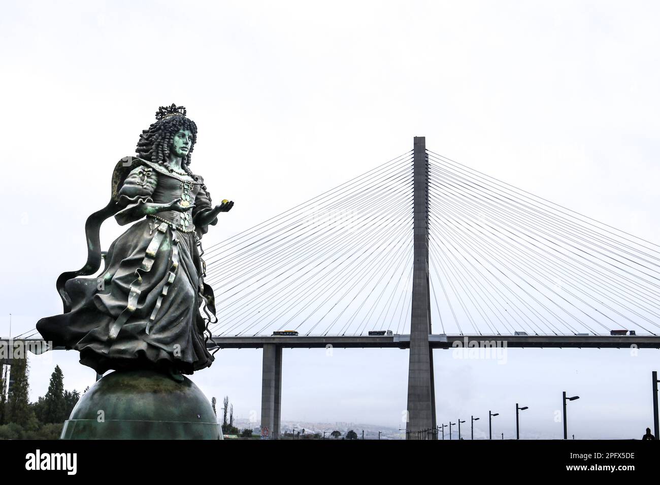 Lisbon, Portugal- October 21, 2022: Replica of the Statue of Queen ...