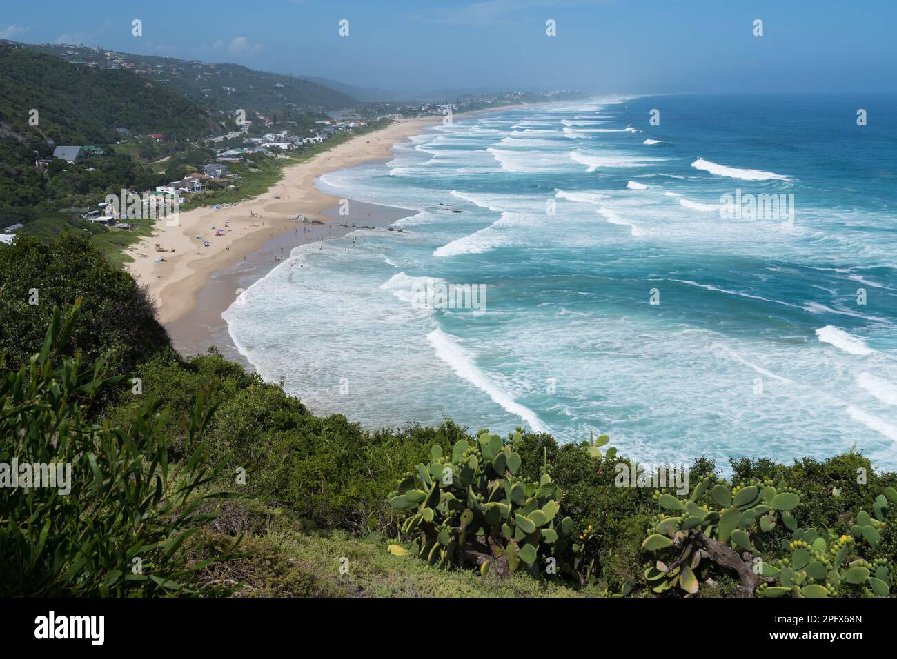 Long beatiful beach on South africa Stock Photo - Alamy