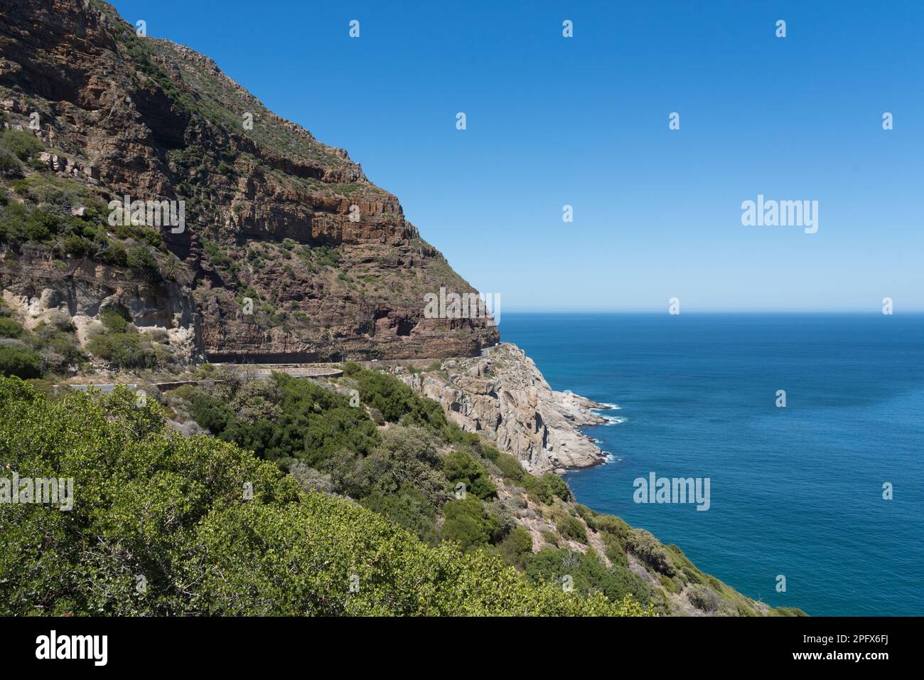 Coastal road on cape peninsula Stock Photo - Alamy