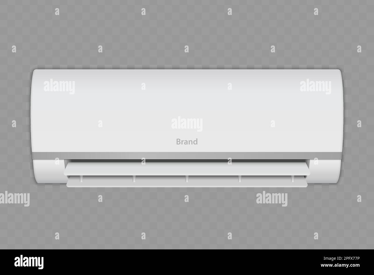 Realistic open air conditioner, mockup of split system Stock Vector ...