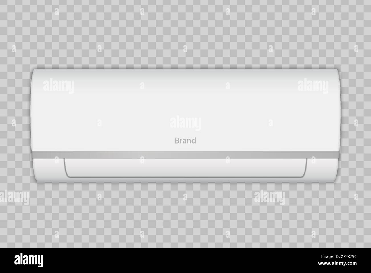 Realistic closed air conditioner, mockup of split system Stock Vector ...