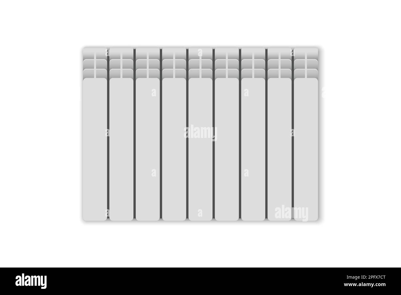 3d realistic heating battery. Radiator isolated on white background ...