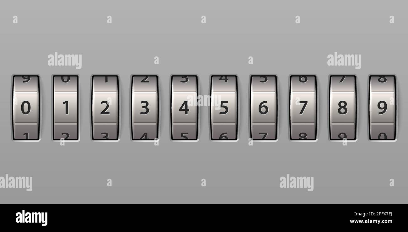 Combination, code lock numbers Stock Vector Image & Art - Alamy