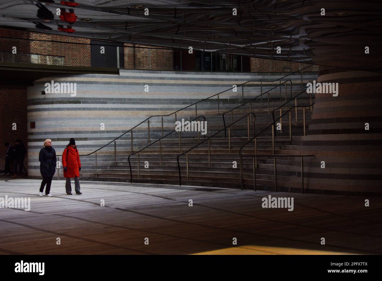 Entrance stairway to the new Battersea power station complex London ...