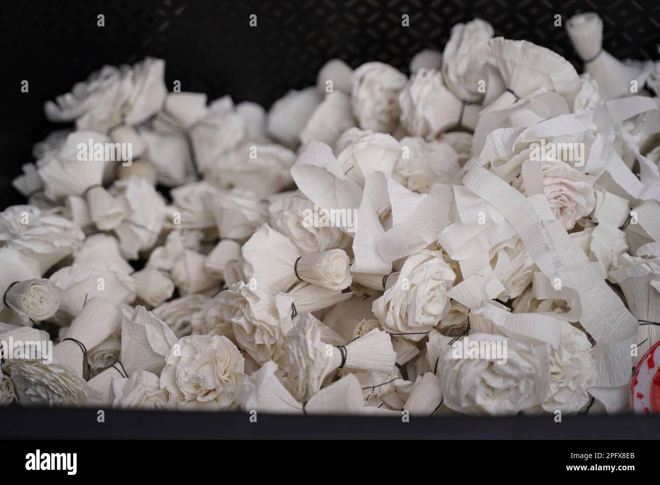 White Rose Background. Wedding decor Stock Photo - Alamy