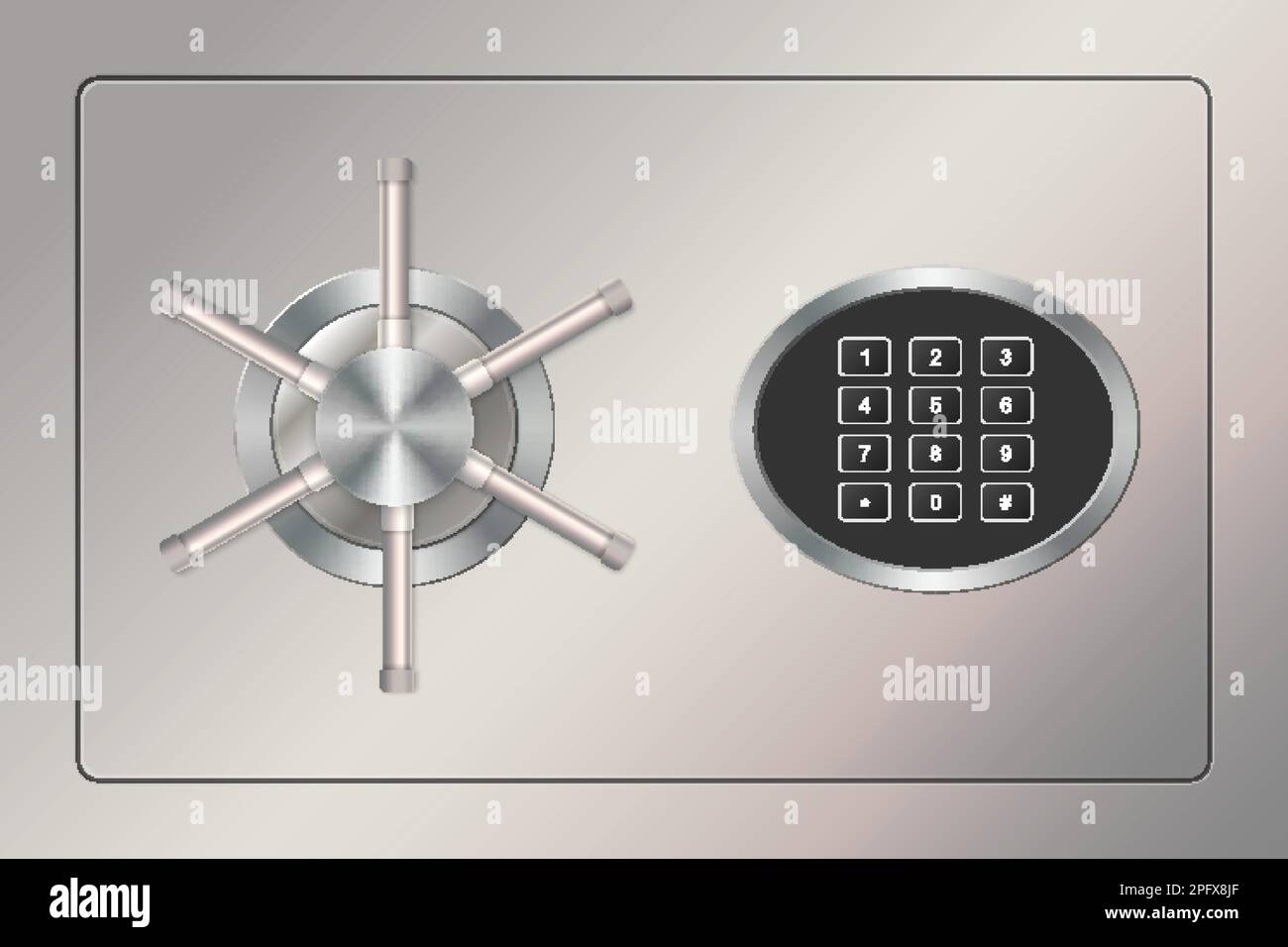Door safe bank vault with a combination key lock Stock Vector Image ...