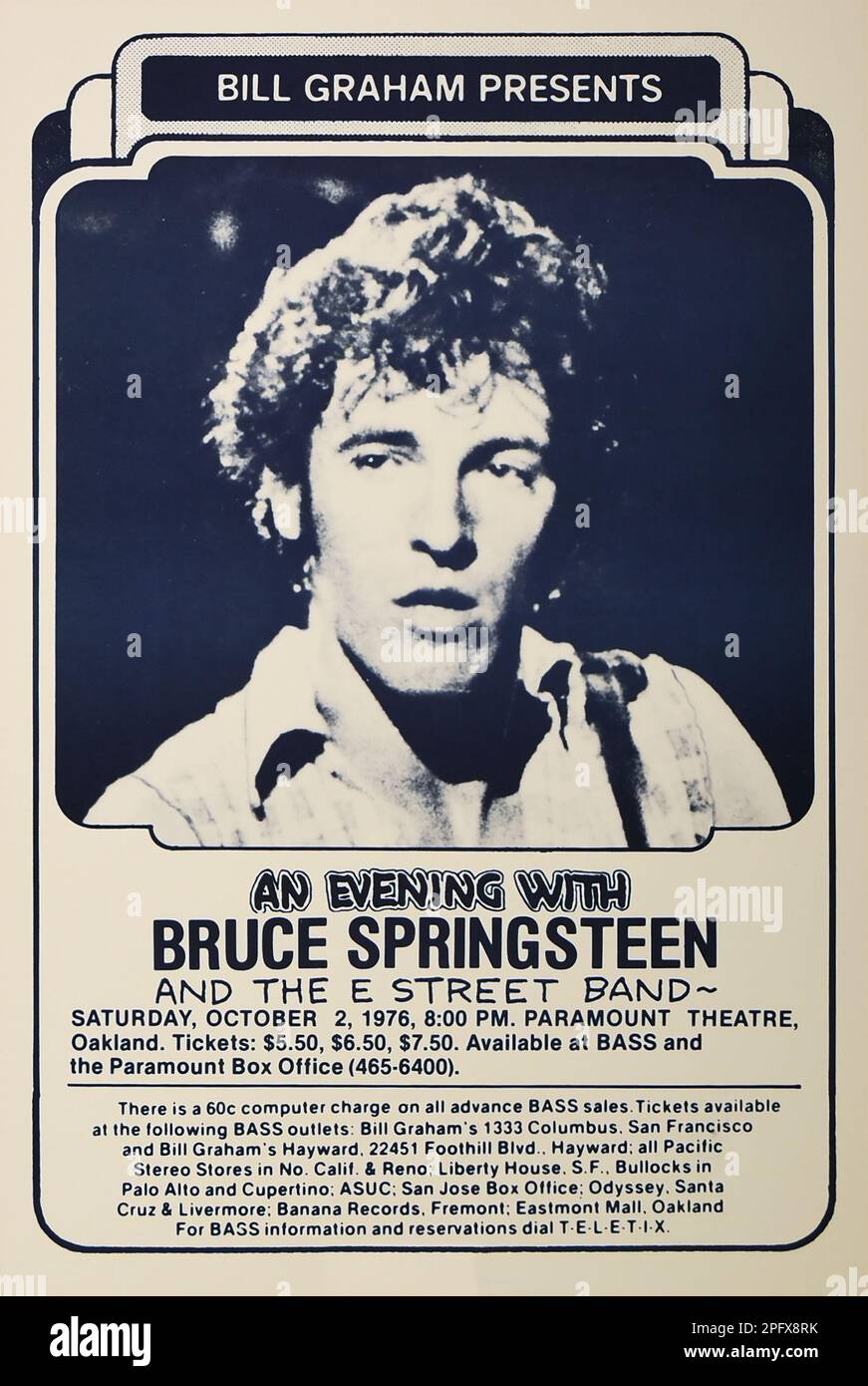 An Evening with Bruce Springstten, vintage concert poster ...