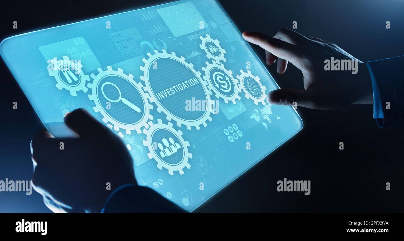 Investigation inspection audit business concept on virtual screen Stock ...