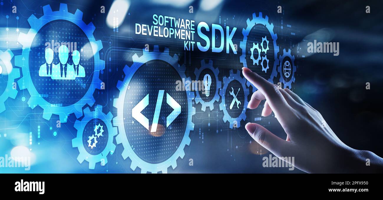 Sdk Software Development Kit Programming Technology Concept On Virtual