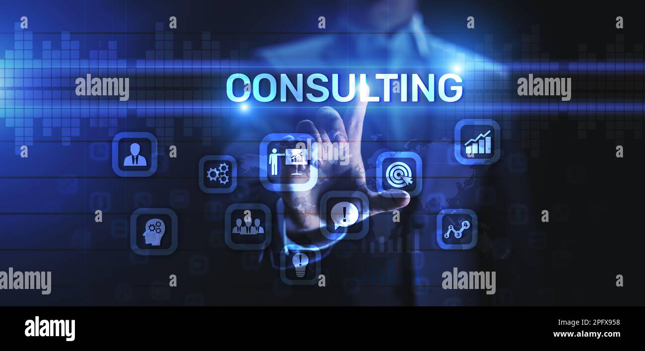 Consulting firm service business finance solutions concept Stock Photo ...