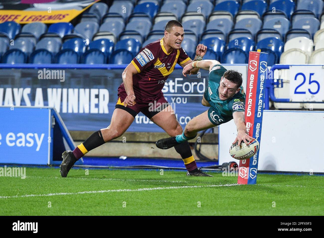 Huddersfield, England - 17th March 2023 - Jake Wardle of Wigan Warriors ...