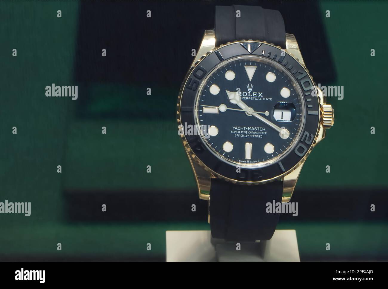 Rolex watch in a shop window Stock Photo - Alamy