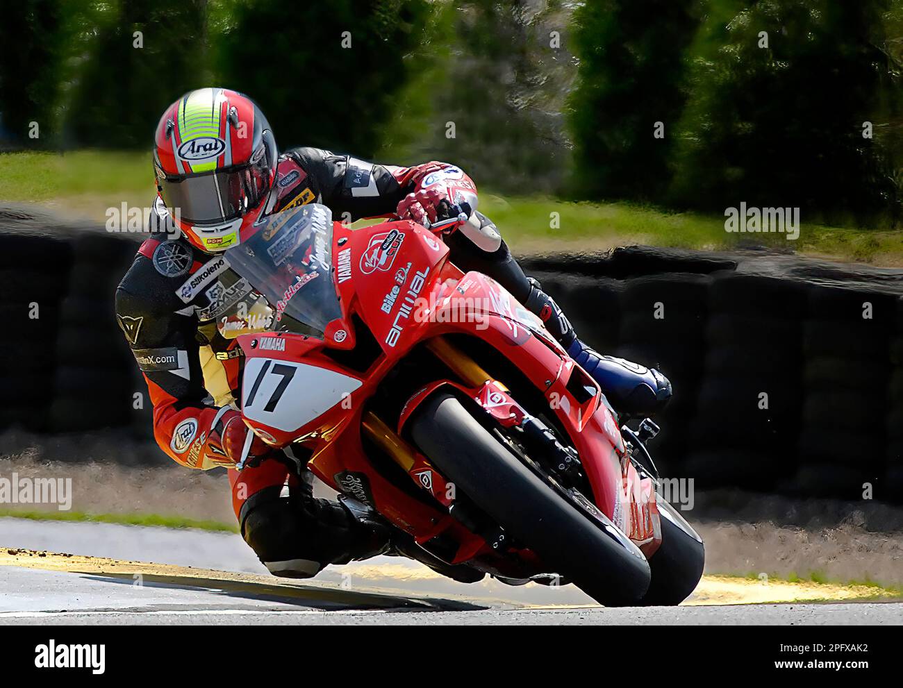 Racing motor bike cornering hi-res stock photography and images - Alamy