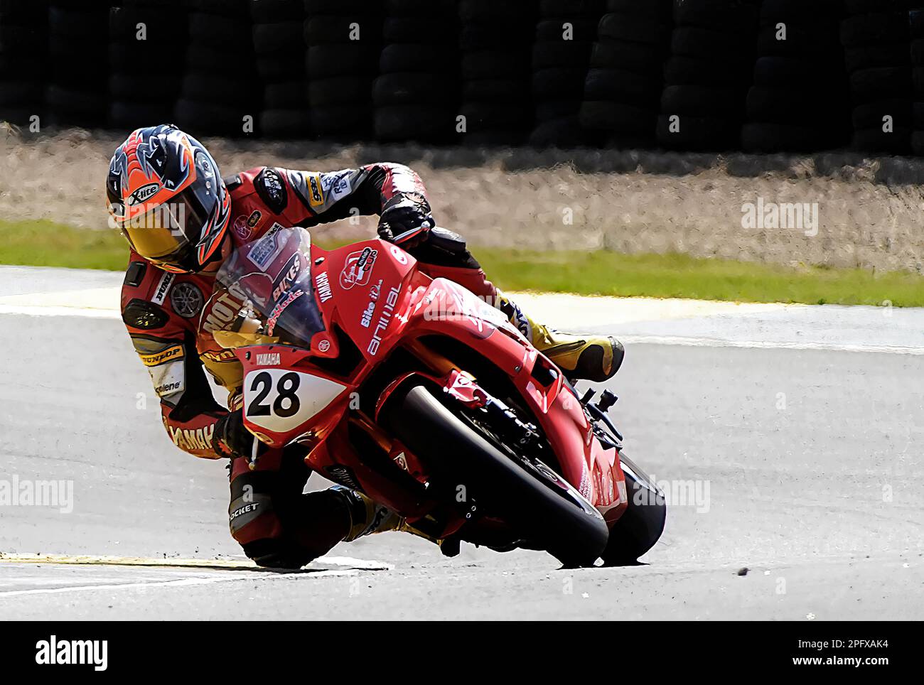 Racing Motorbike Cornering Stock Photo - Alamy