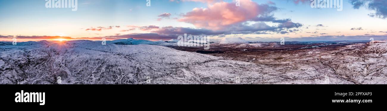 Aerial view of the Gartan Mountain, County Donegal - Ireland Stock ...