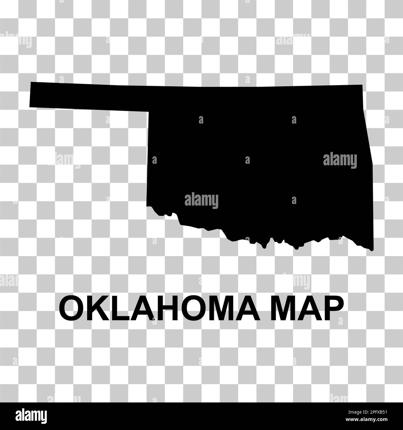 Oklahoma map shape, united states of america. Flat concept icon symbol ...