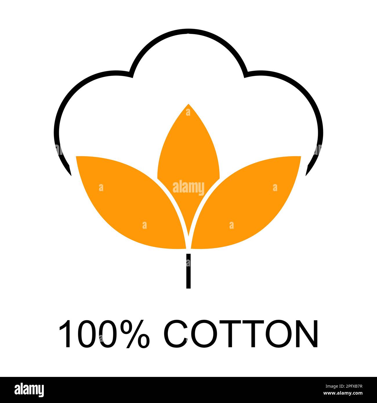 Cotton organic icon, clothing symbol natural symbol, web graphic vector ...