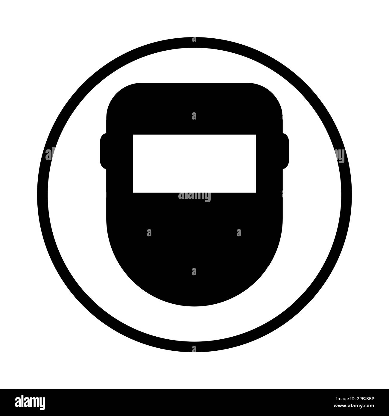 Welding technology icon, metal tool equipment symbol, safe weld vector ...