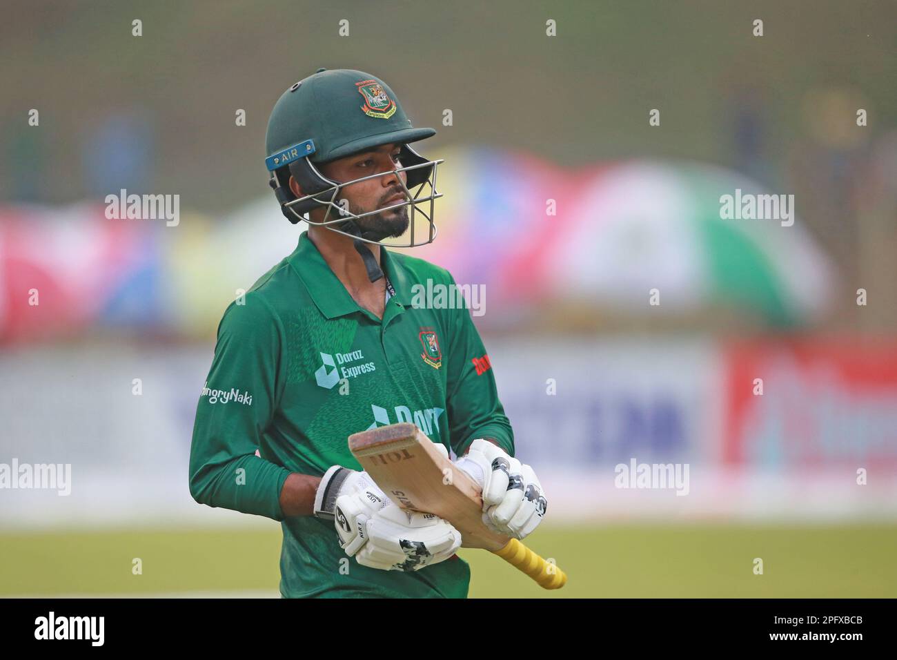 Towhid Hridoy during the Bangladesh-Ireland 1st ODI match at Sylhet ...