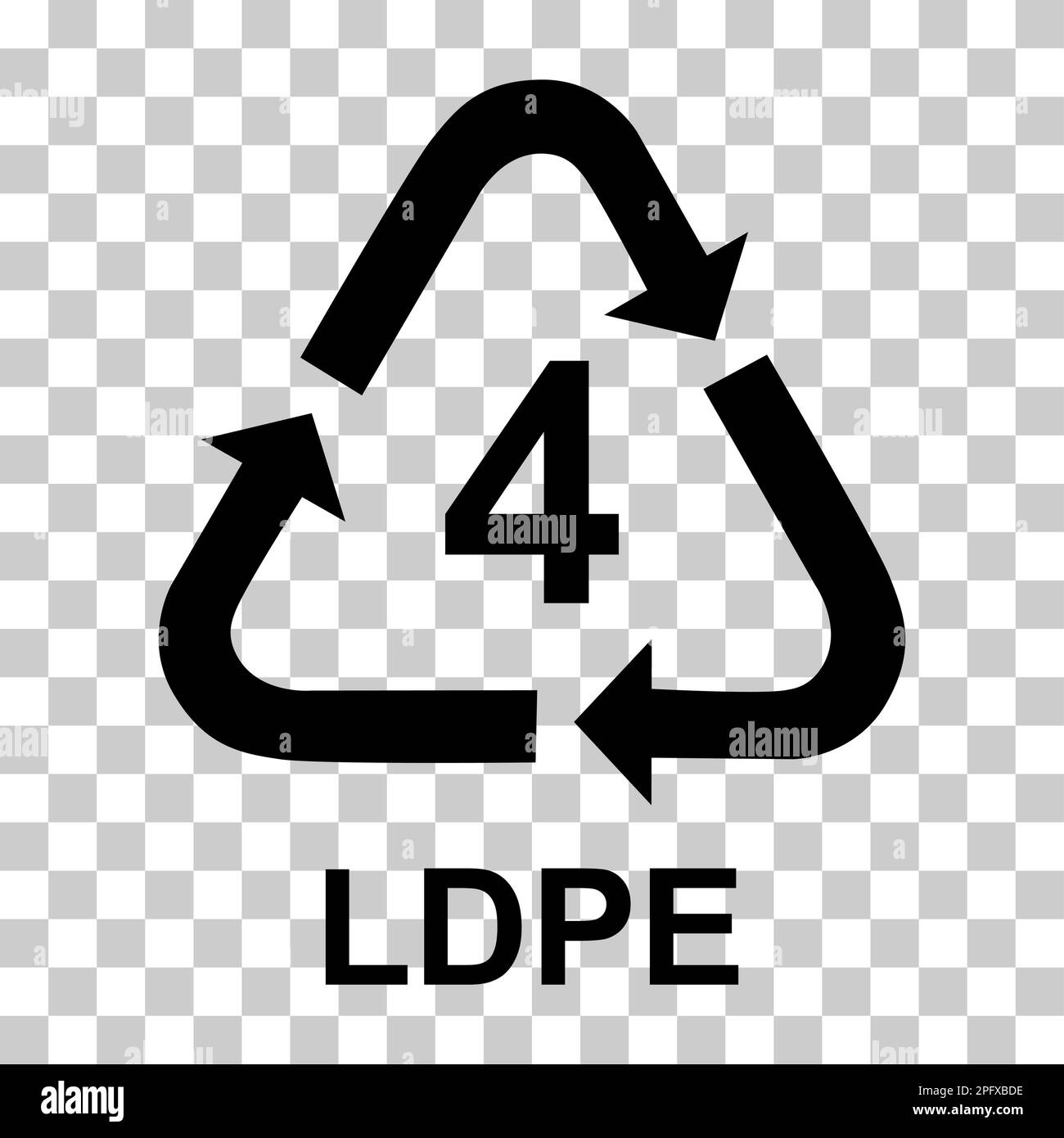 Plastic symbol, ecology recycling sign isolated on white background ...