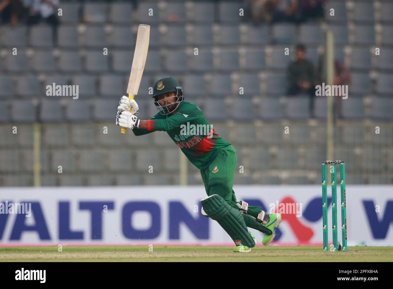 Debutant batter Towhid Hridoy bats during the Bangladesh-Ireland 1st ...