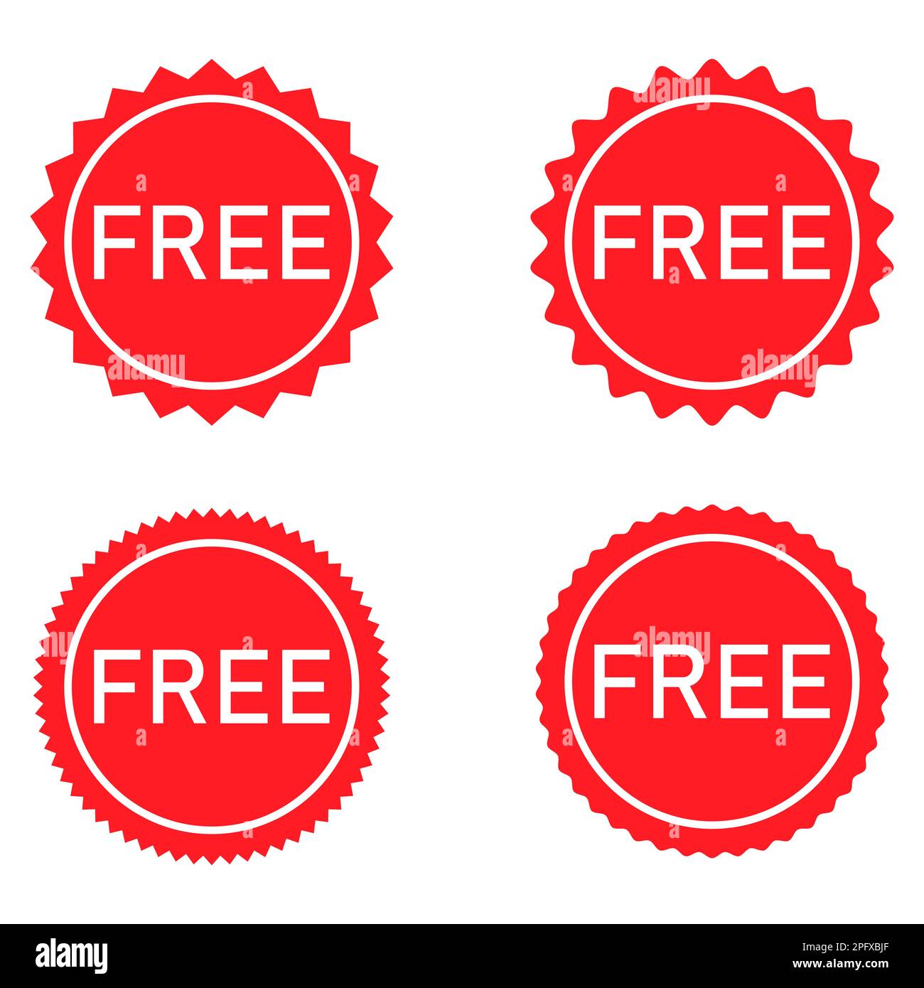 Set of Free web button sign, promotion design label icon, gratis ...