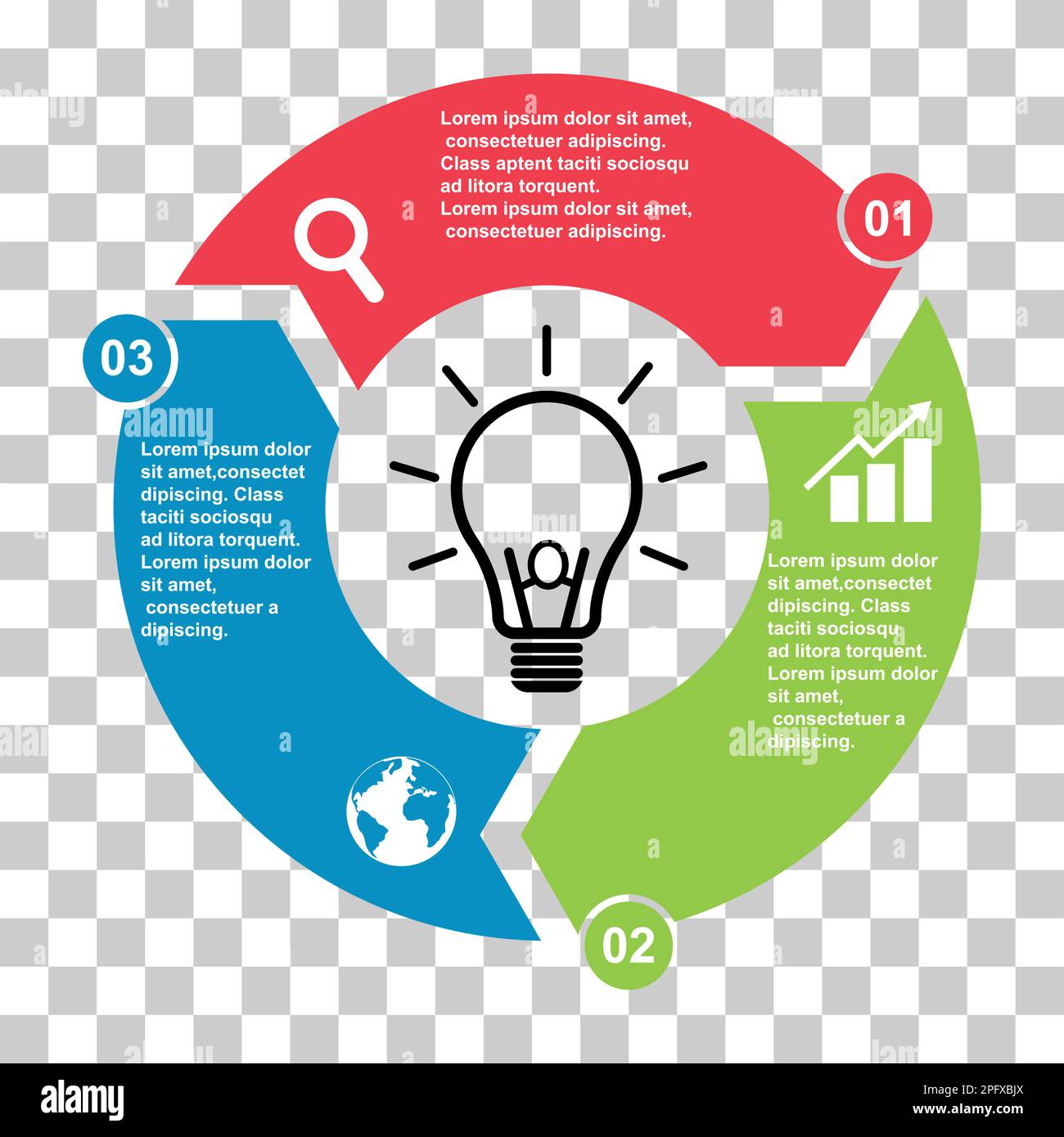 Chart infographic business template icon, pie circle diagram ...