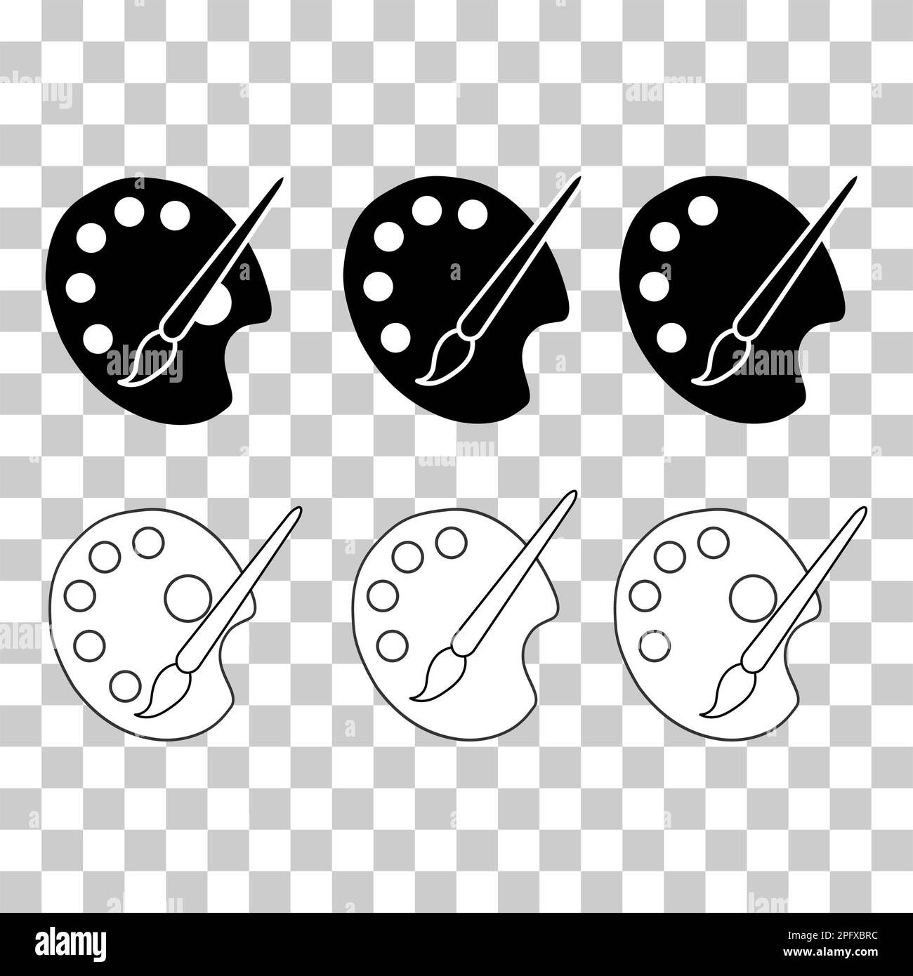 Set of Flat art tool palette paints color, artist web design graphic ... Set of Flat art tool palette paints color, artist web design graphic ...