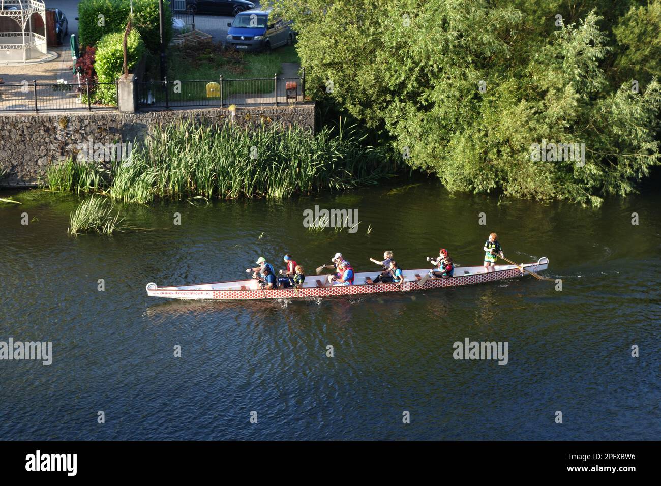 guided boat tour on the river Nore, Kilkenny Ireland Stock Photo - Alamy