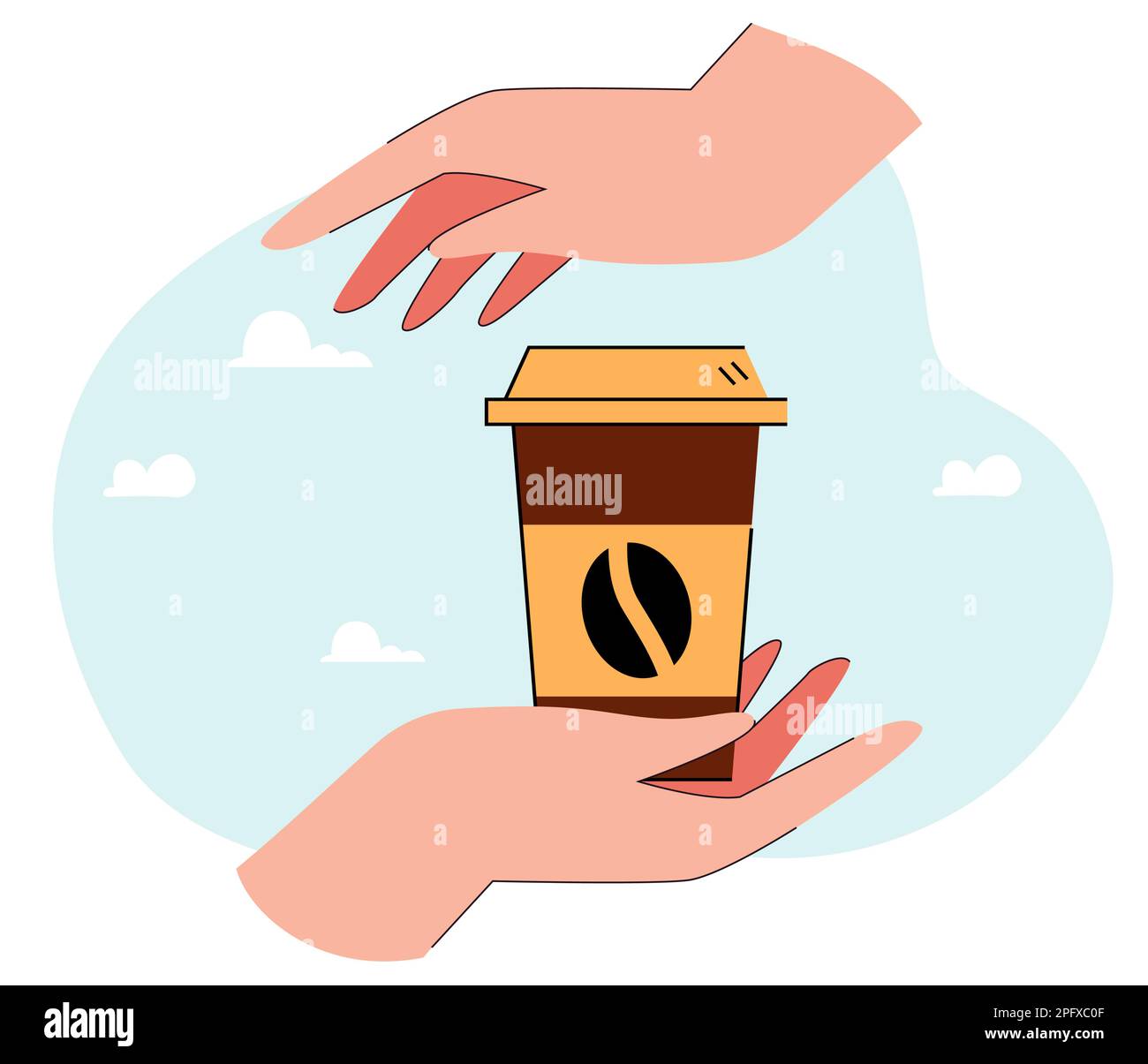 Walking coffee cup Stock Vector Images - Alamy