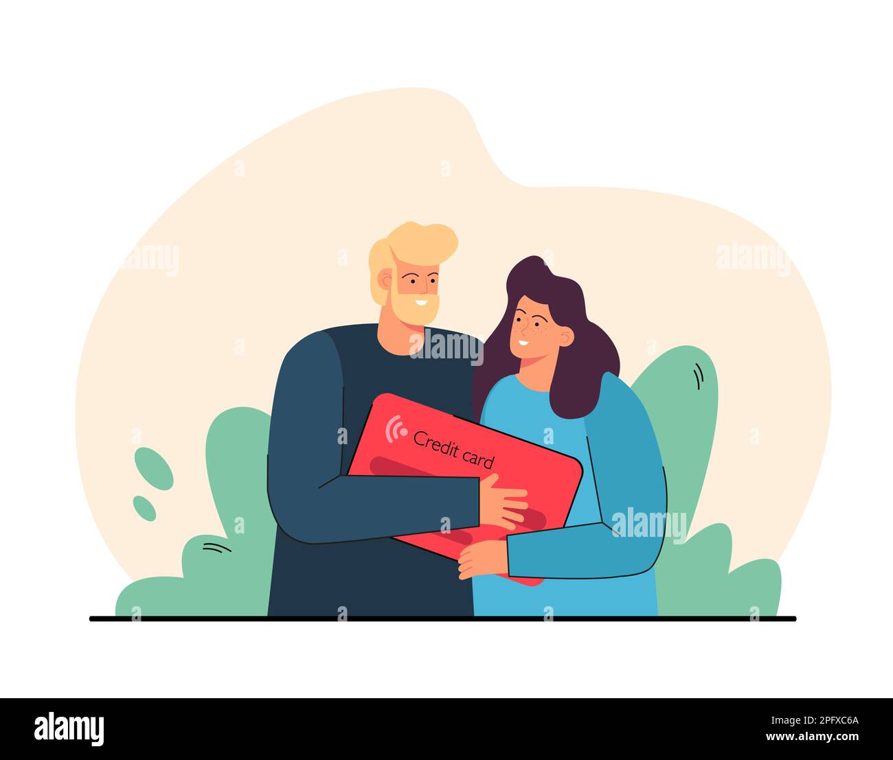 Married couple character card hi-res stock photography and images - Alamy