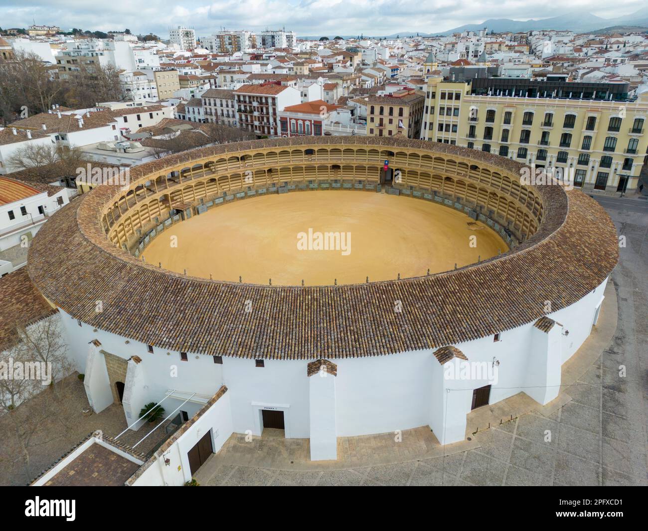 The bullring of the Royal Cavalry of Ronda, Spain Stock Photo - Alamy