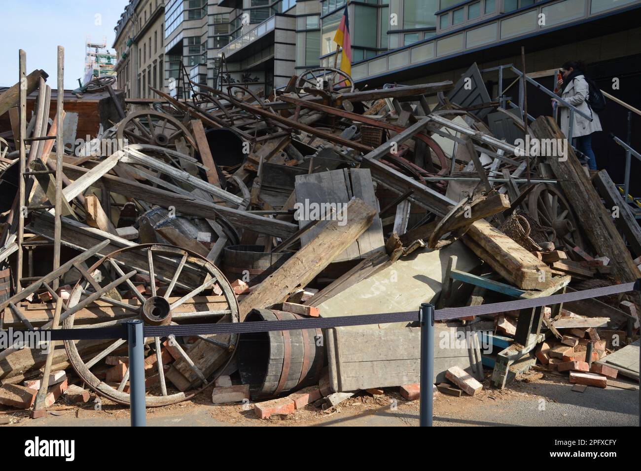 Berlin, Germany - March 18, 2023 - Open-air exhibition of revolution in ...